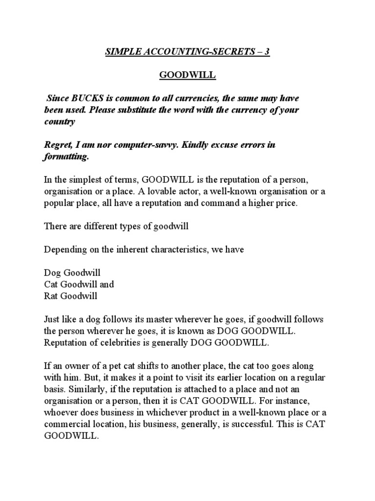 Cfi Upload Goodwill | PDF | Goodwill (Accounting) | Balance Sheet