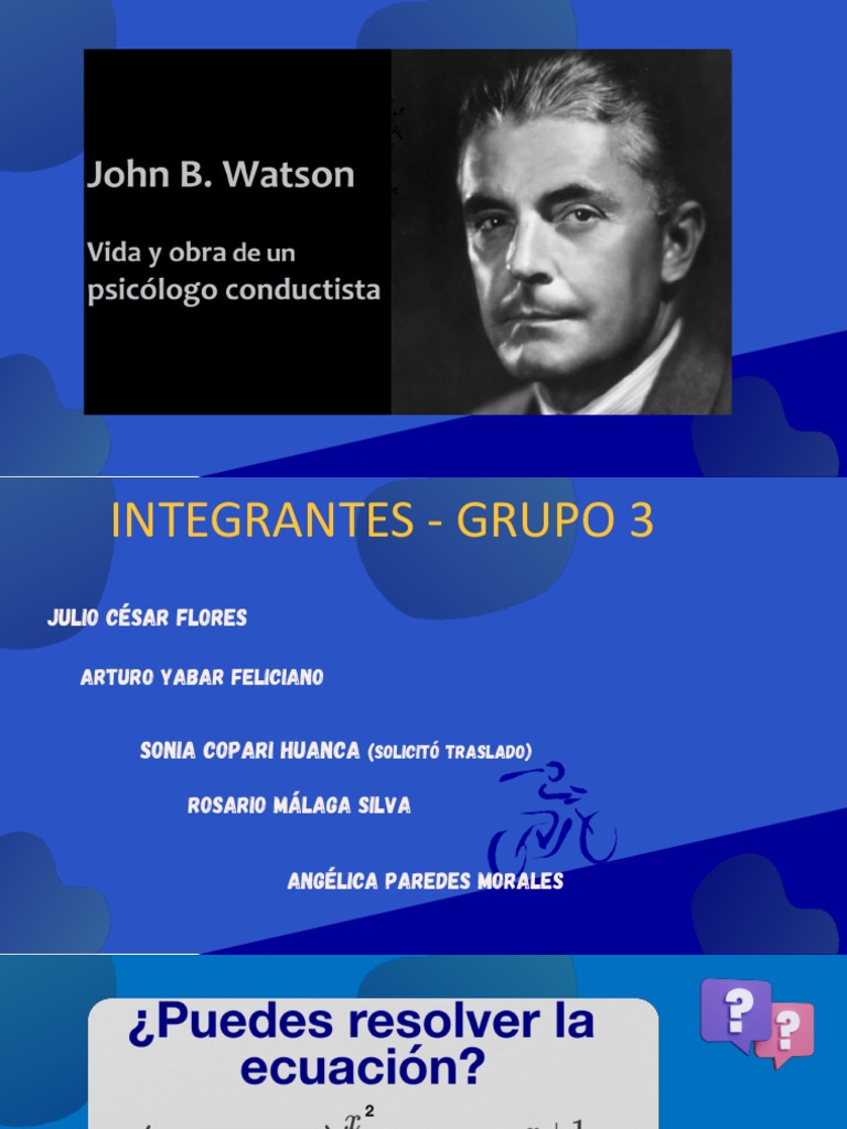 Teoría del Conductismo de Watson | PDF