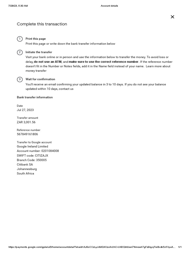 Account Details | PDF | Business | Law