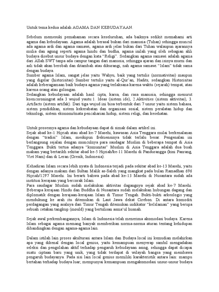 IBL Agama Dan Kebudayaan | PDF