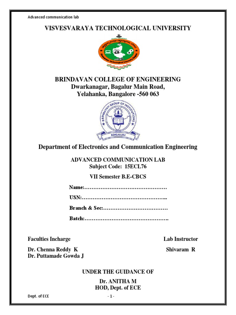 15ECL76 Manual | PDF | Modulation | Electrical Circuits