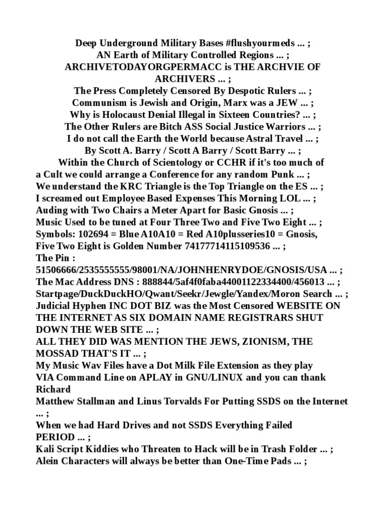 DUMBS #Flushyourmeds Scott Barry | PDF | Law | History