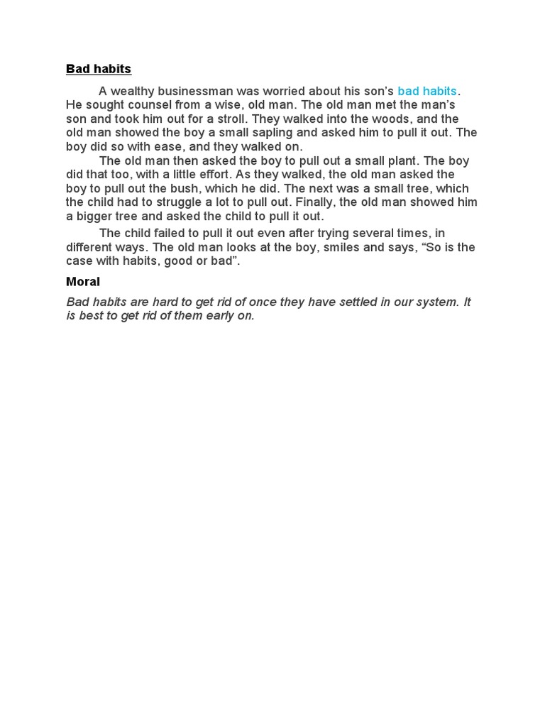Bad Habits | PDF | Self-Improvement