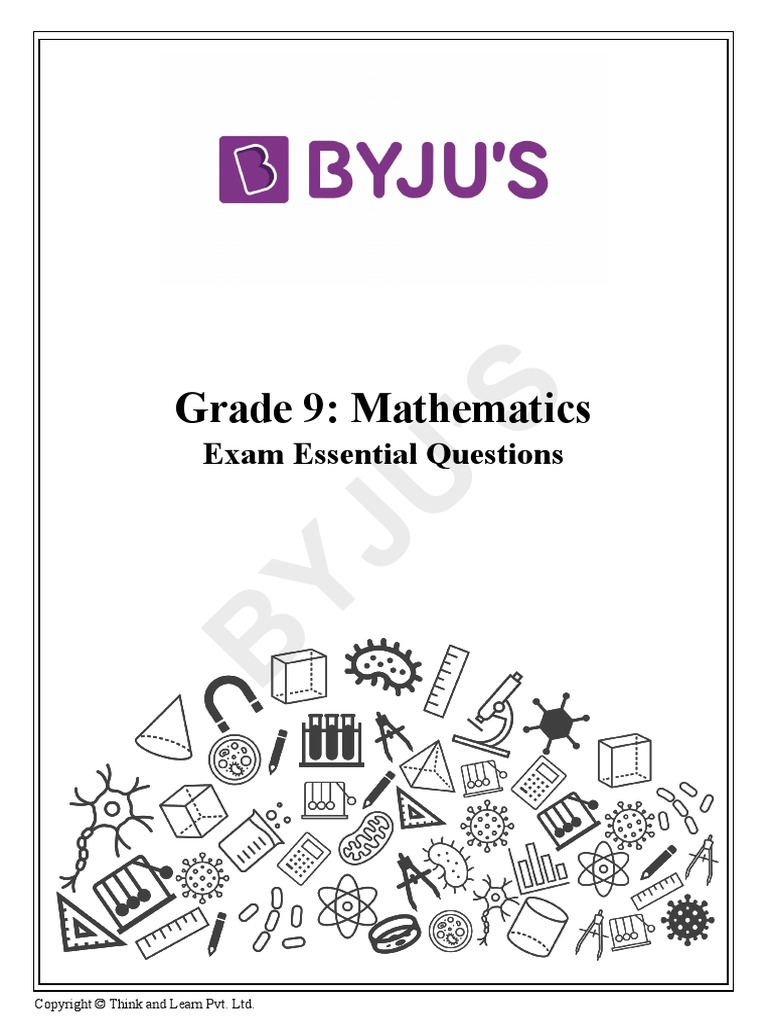 Grade 09 Mathematics Exam Essential Questions | PDF