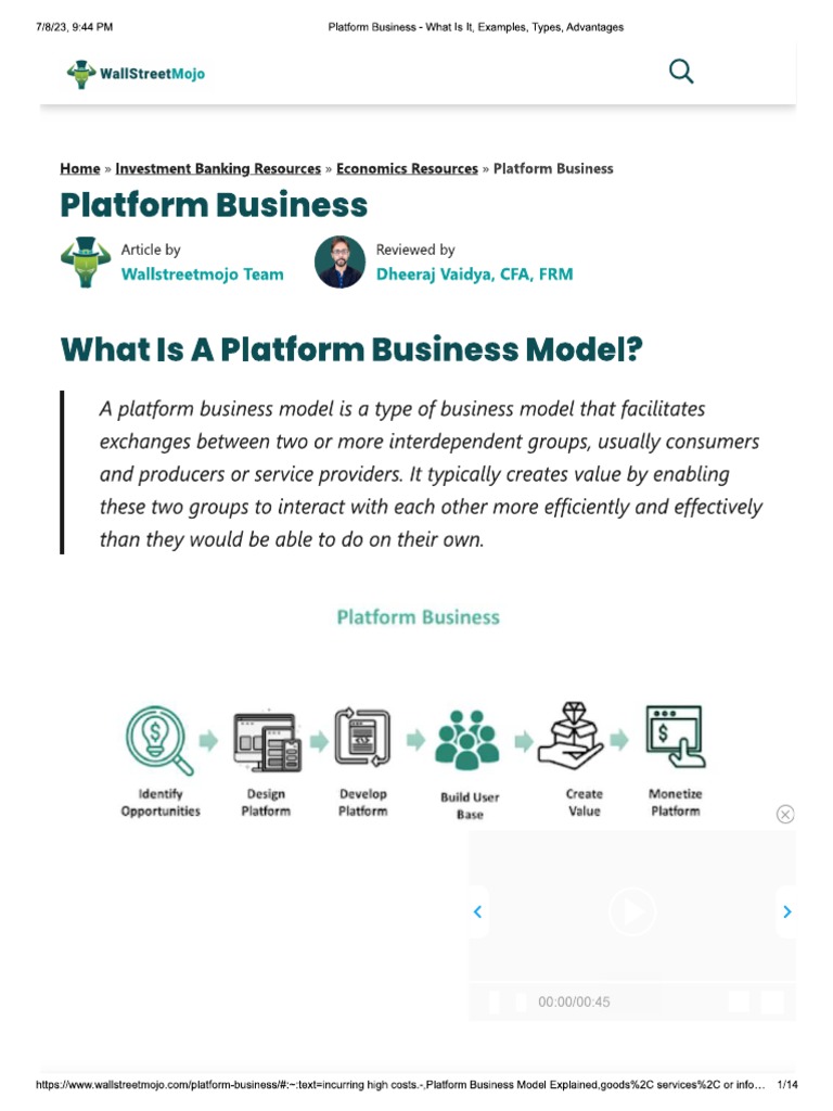 Platform Business Model | PDF