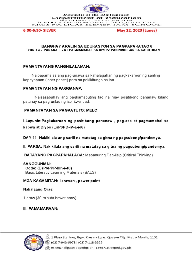 4th Quarter Day 11 15 | PDF