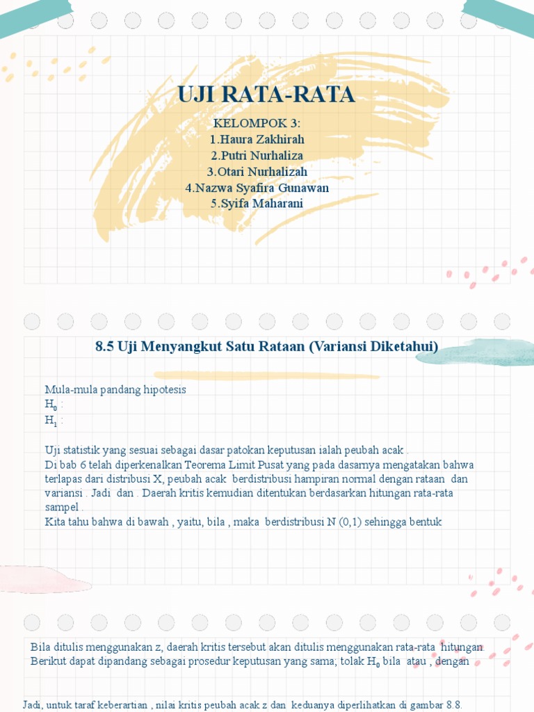 Kel 3 Uji Rata-Rata | PDF