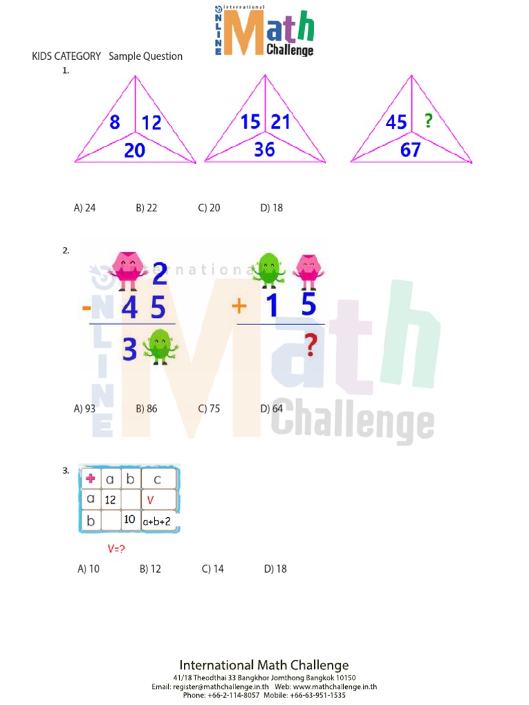 International_Math_Challenge_Sample_Question_Category_Kids | PDF
