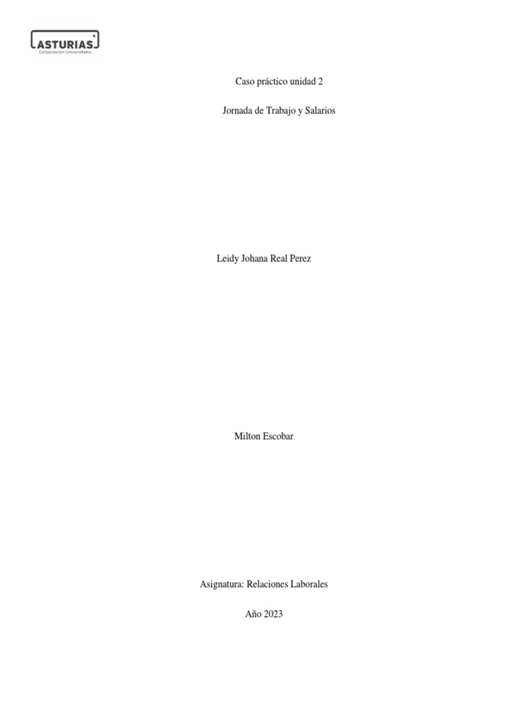 Caso Practico Unidad 2 | PDF