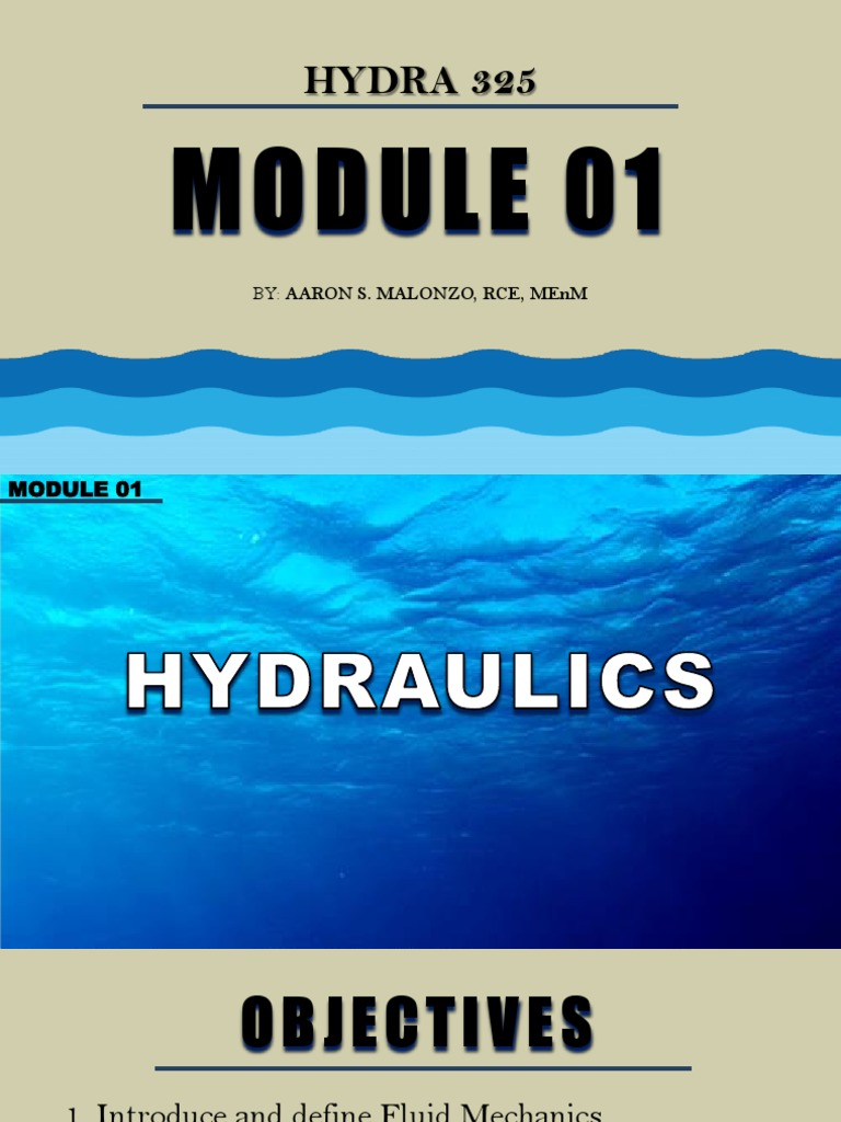 Module 01 Hydra 325 Removed | PDF | Fluid Mechanics | Viscosity