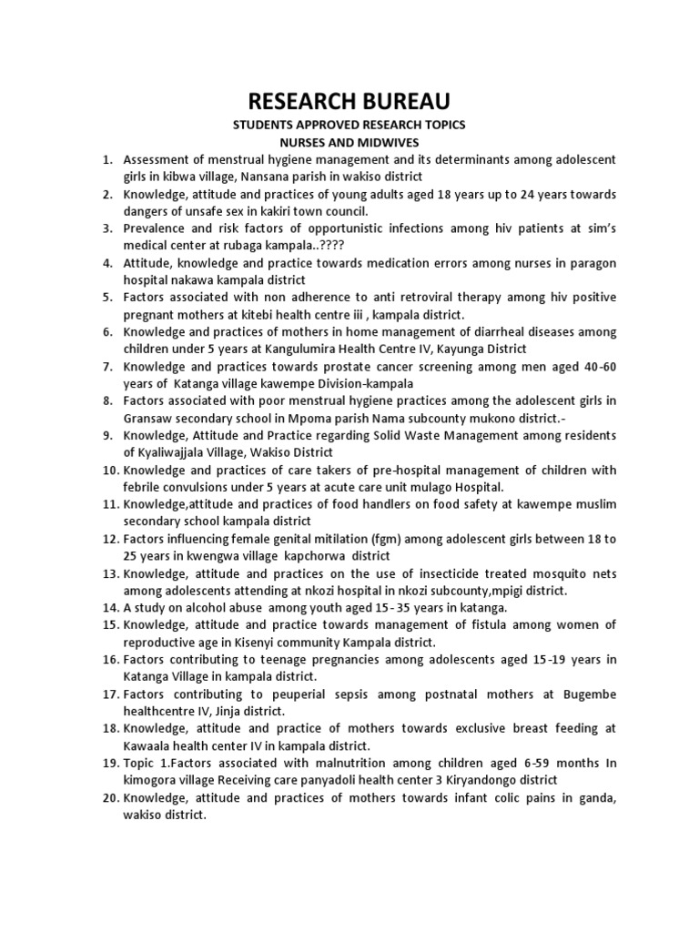 Samples of Reserach Topics | PDF | Self-Improvement