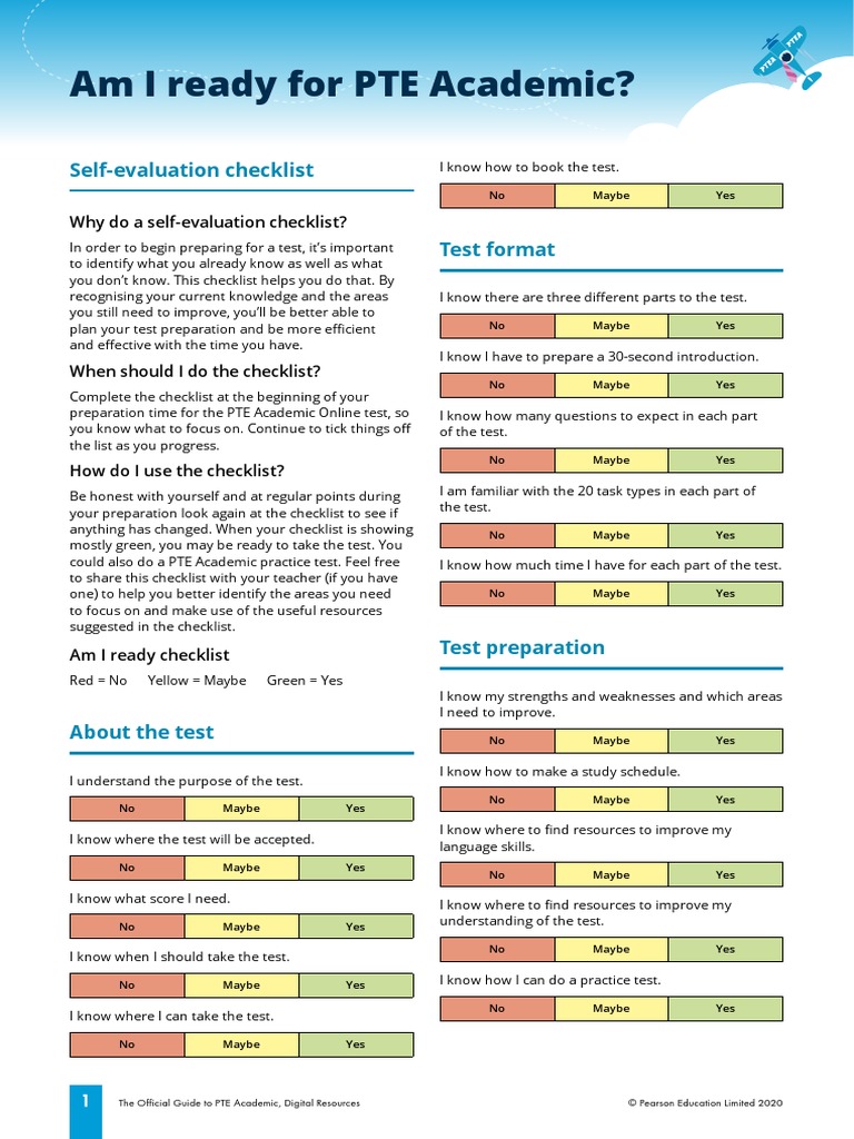 Am I Ready Checklist | PDF