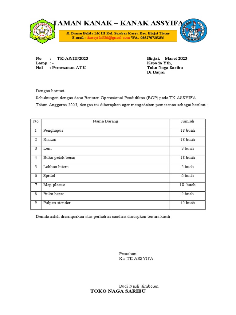 5.2 Pembelian ATK | PDF