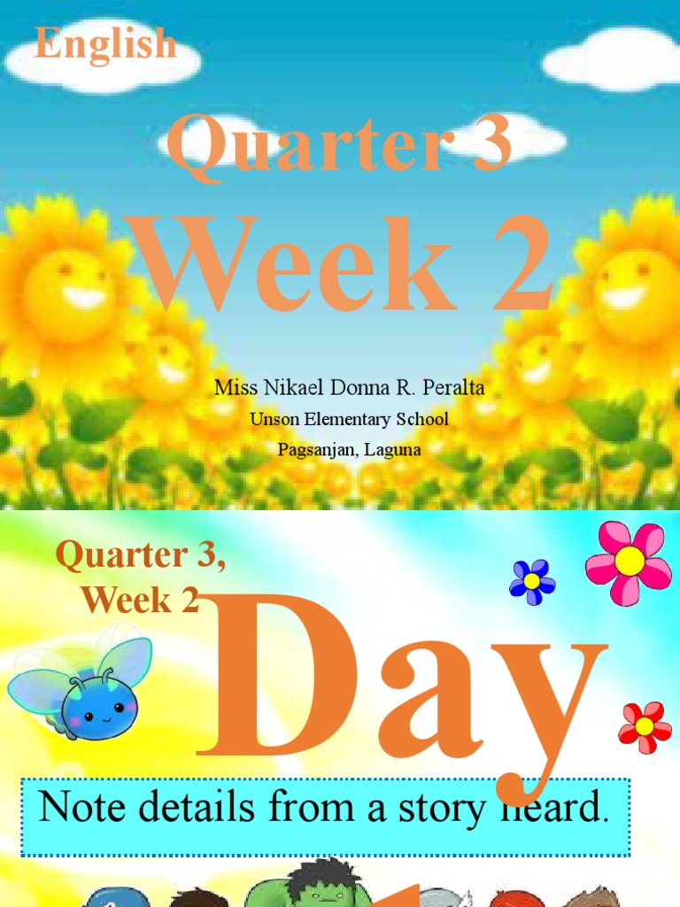 QUARTER 3 - WEEK 2 ENGLISH Inkay - Peralta | PDF