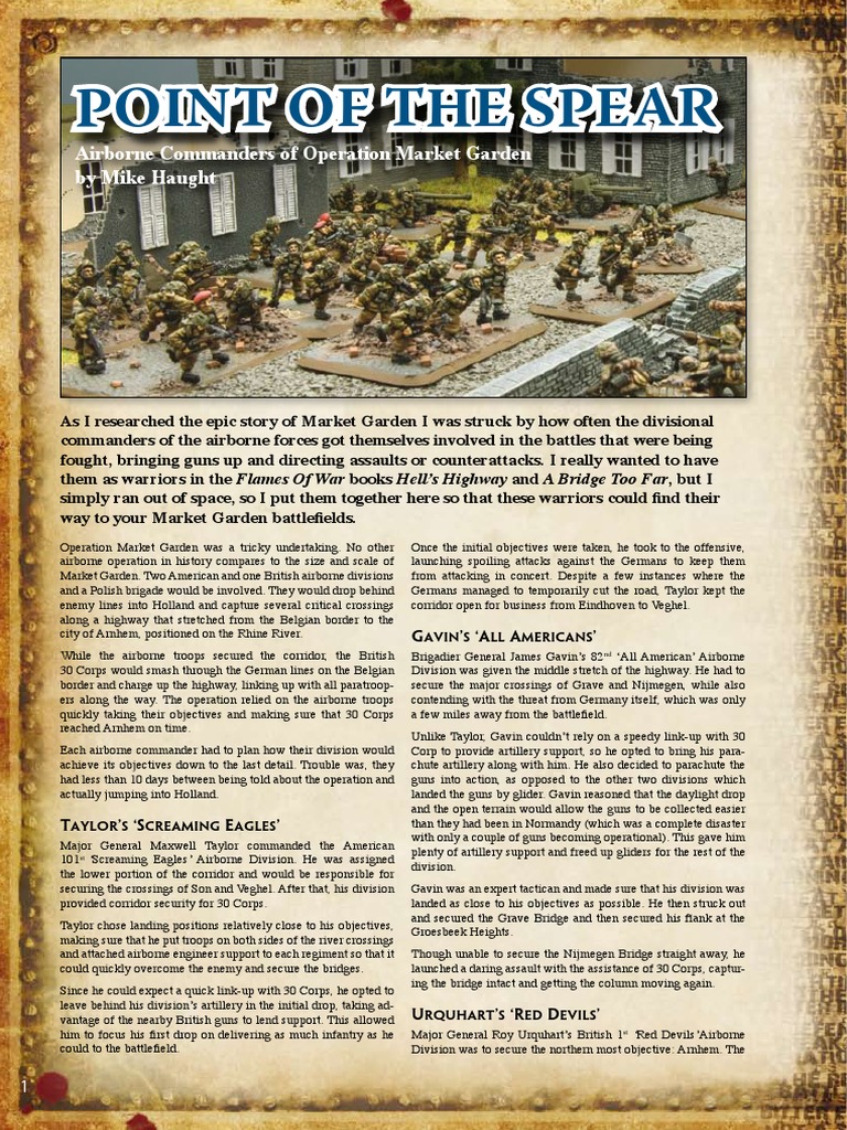 Point of The Spear | PDF | Operation Market Garden | Airborne Forces
