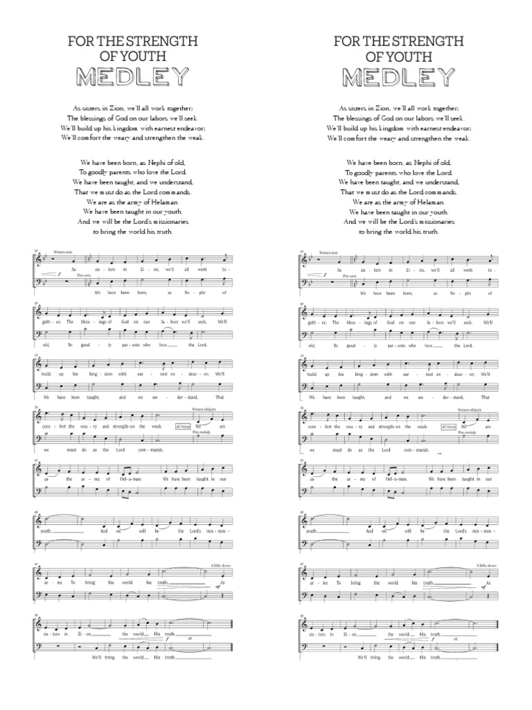 FSY Medley Lyrics and Sheet Music | PDF