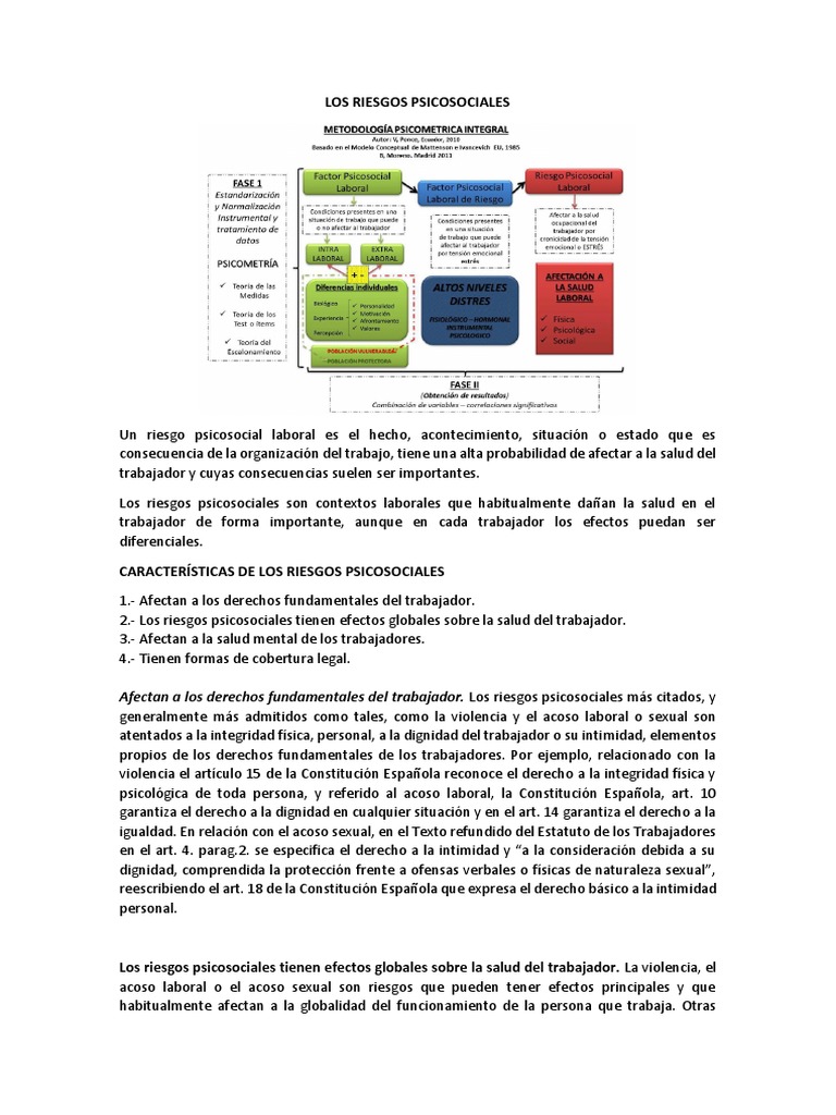 Los Riesgos Psicosociales | PDF