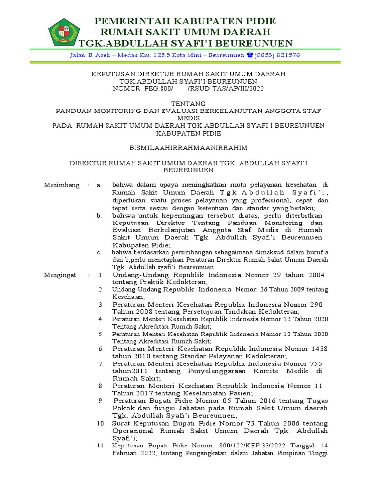 SK Panduan Monev | PDF