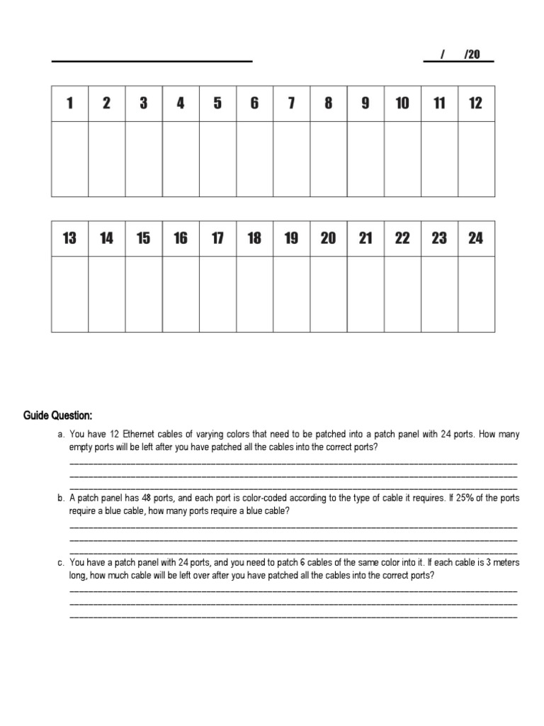 Patch Panel Wiring Diagram A4 | PDF