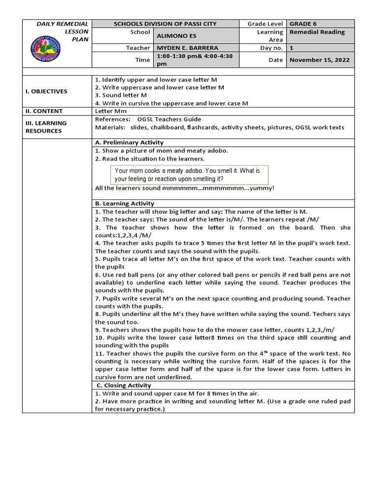 Lesson Plan Demo | PDF