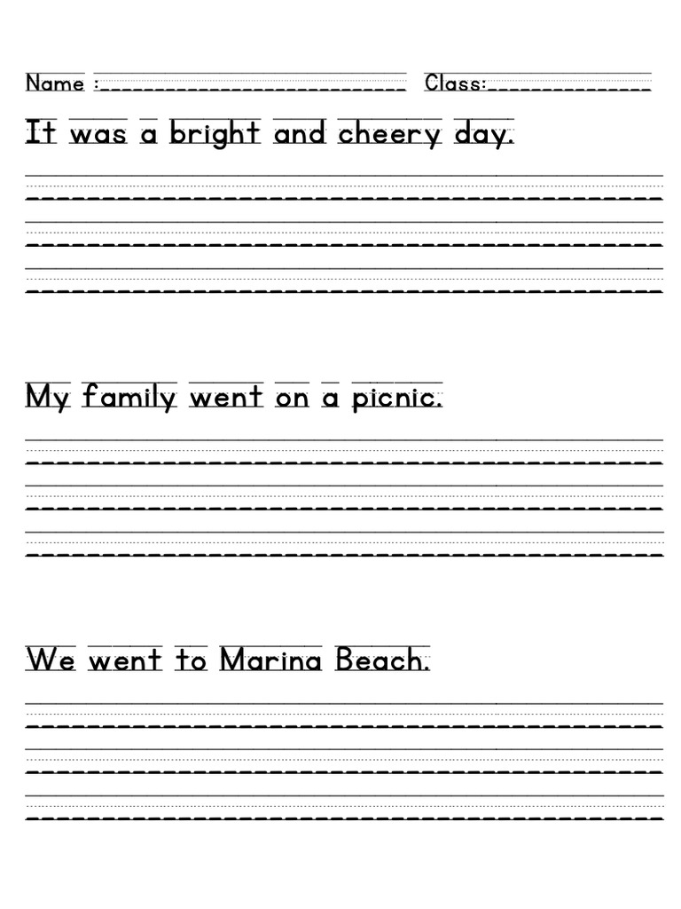 Handwriting and Essay Practice | PDF