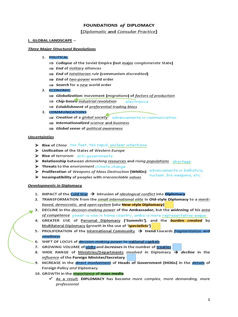 FOUNDATIONS of DIPLOMACY | PDF | Diplomatic Rank | Diplomacy