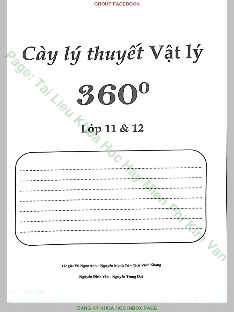 Cày Lý Thuyết Vật Lý 360 Vna | PDF