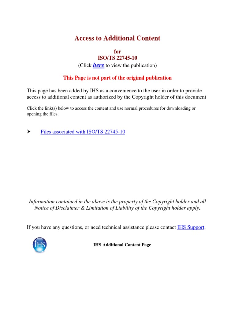 Iso TS 22745-10-2010 | PDF | Computers | Technology & Engineering