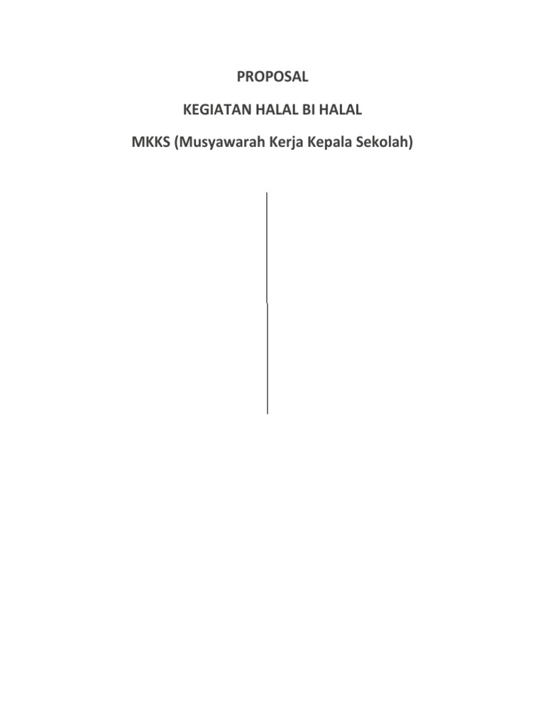 Contoh Proposal Kegiatan Halal Bihalal D | PDF