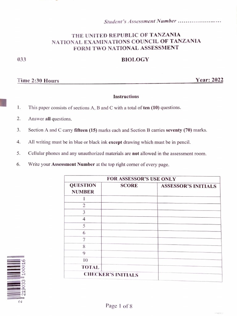 Biology F2 2022 Pdf