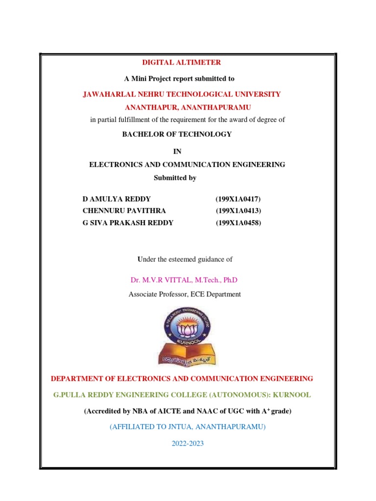 Mini Project documentation | PDF