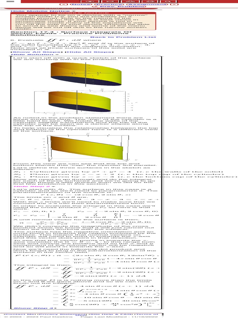 Calculus III - Surface Integrals of Vector Fields | PDF Calculus III - Surface Integrals of Vector Fields | PDF