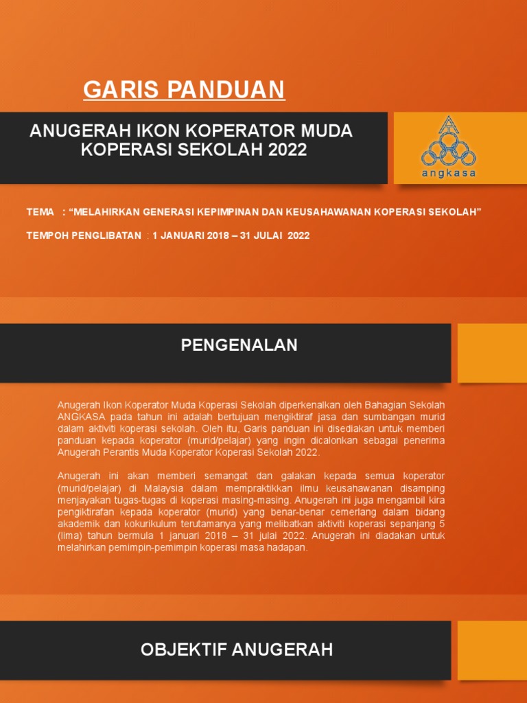 Anugerah Ikon Koperator Muda - Garis Panduan | PDF