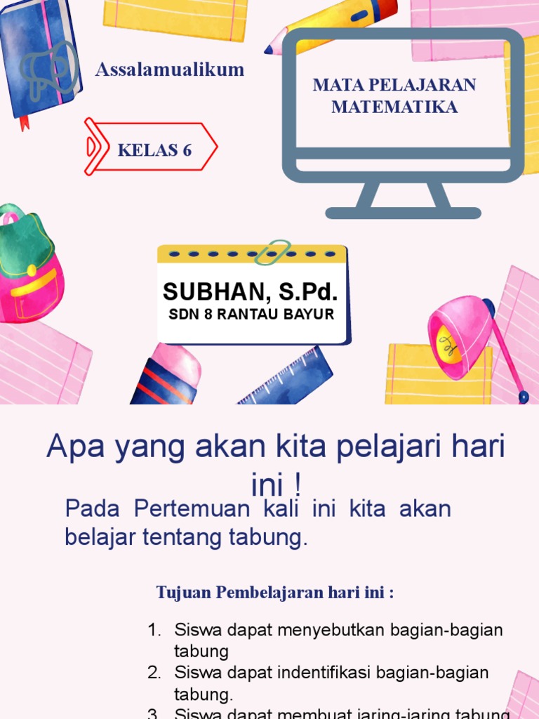 Subhan PPT Bangun - Ruang - Tabung | PDF | Griya & Taman