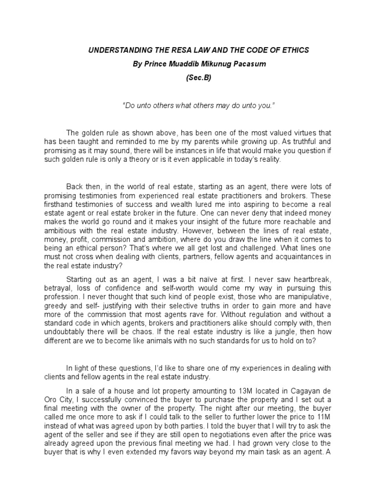 Essay Resa Law | PDF