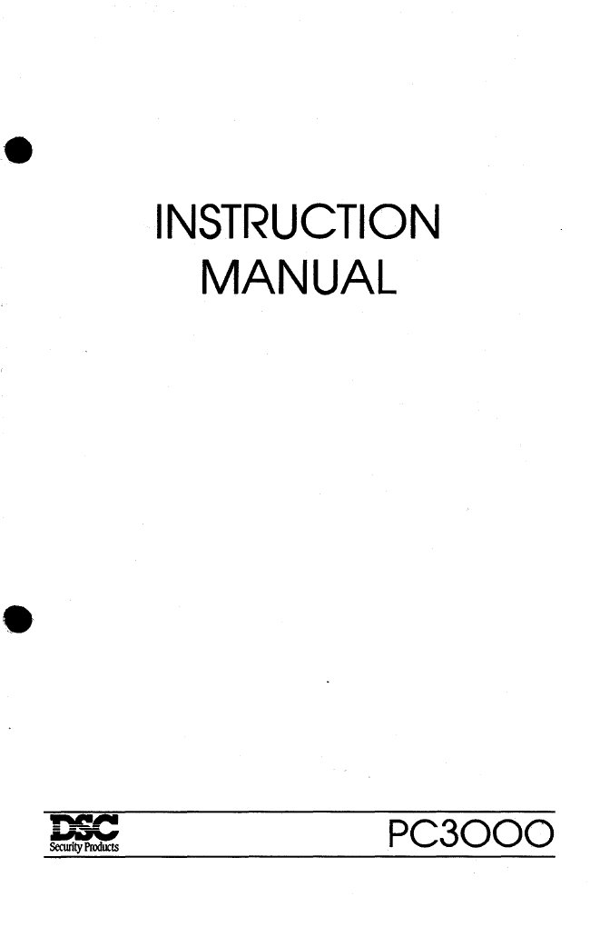 DSC Pc3000 (User) | PDF