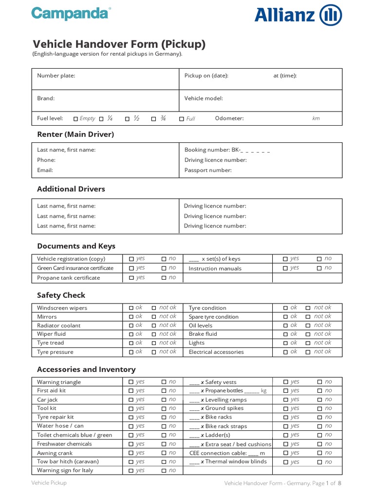 Dokumen.tips Vehicle Handover Form Pickup Amazon s3 Vehicle Return ...