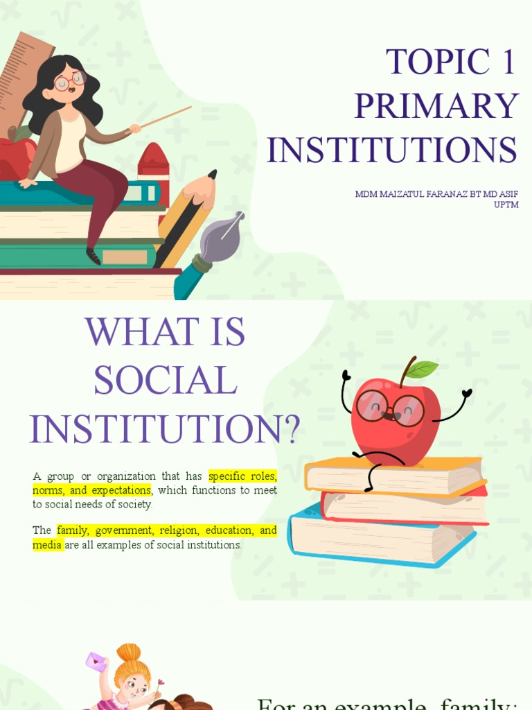 Understanding Social Institutions and Their Roles | PDF | Institution ...