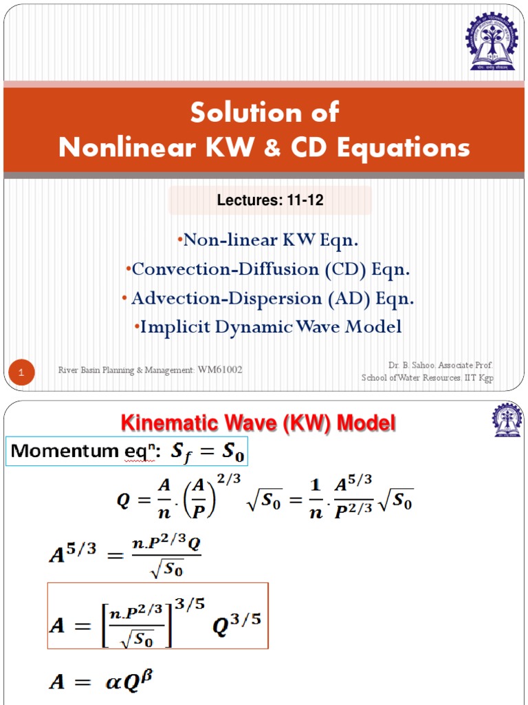Lecture-11-12 WM61002 - Nonlinear KW &CDW Soln | PDF | Nonlinear System ...