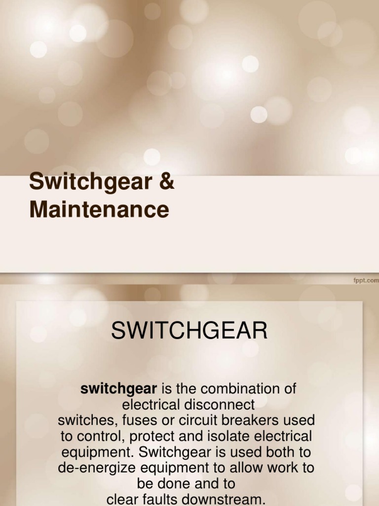 Switchgear and Maintenance | PDF