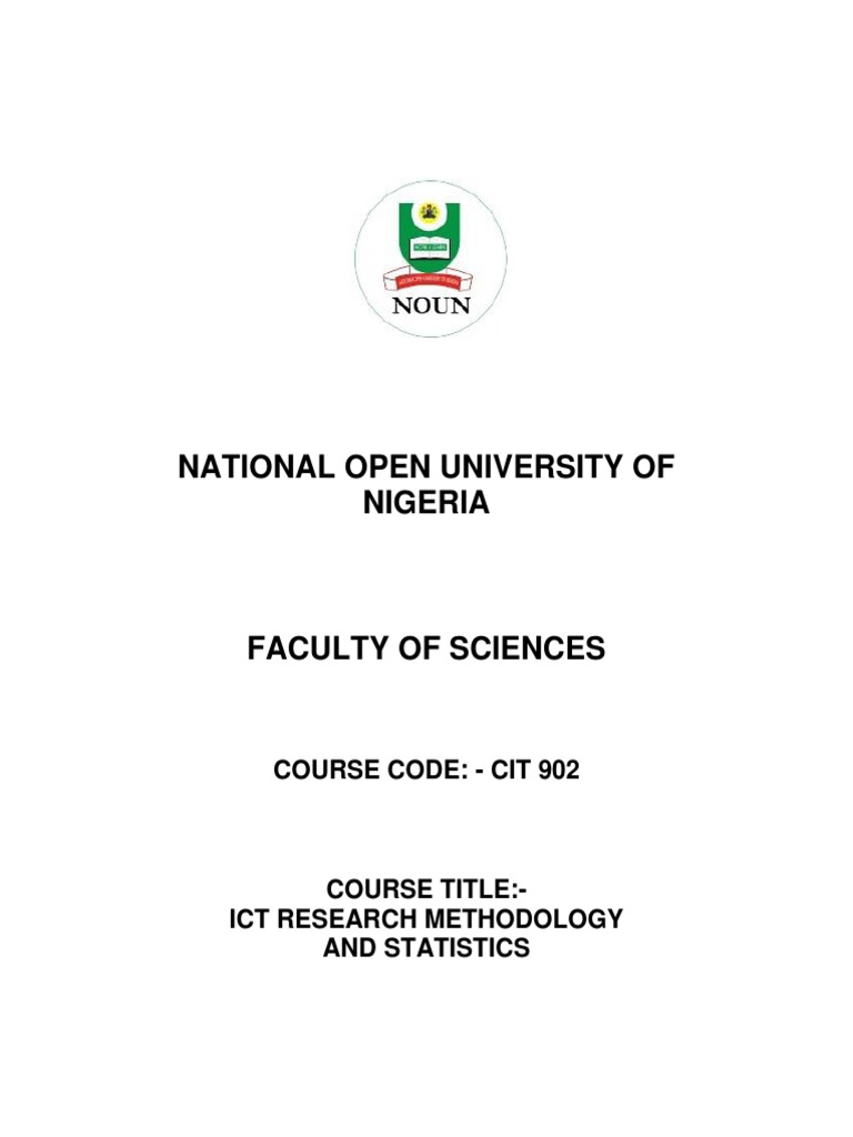 CIT 902 - ICT Research Methodology and Statistics | PDF | Methodology ...