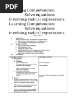 Performs Operations On Radical Expressions | PDF | Learning | Teachers