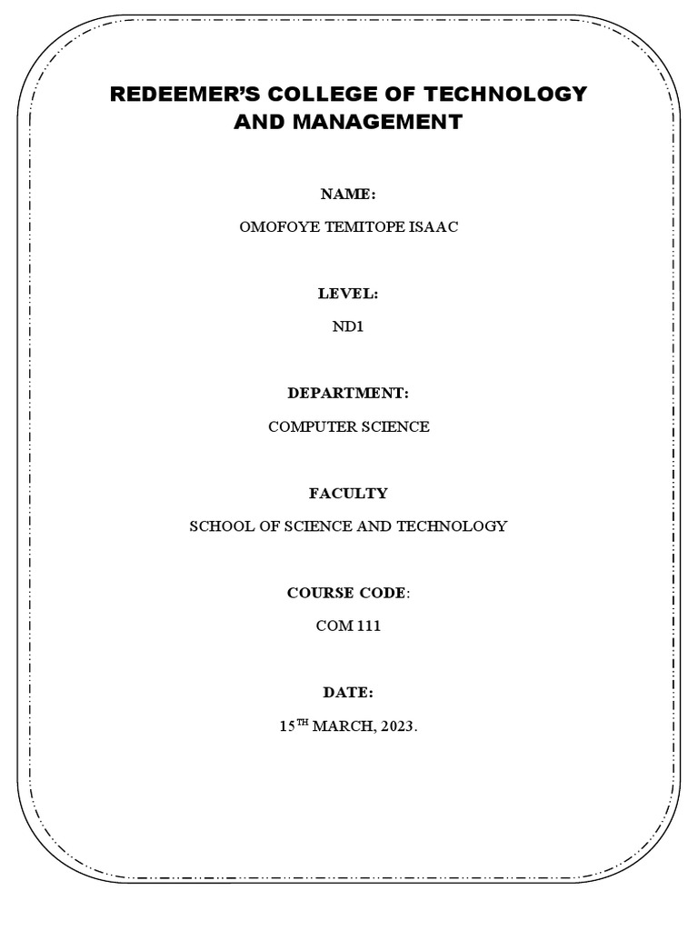 Computer Science Basics for ND1 Students | PDF | Computers
