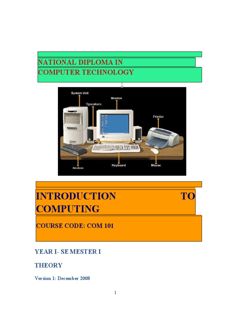 March2023introduction To Computer Lecture Note 2 | PDF | Usb Flash Drive | Floppy Disk