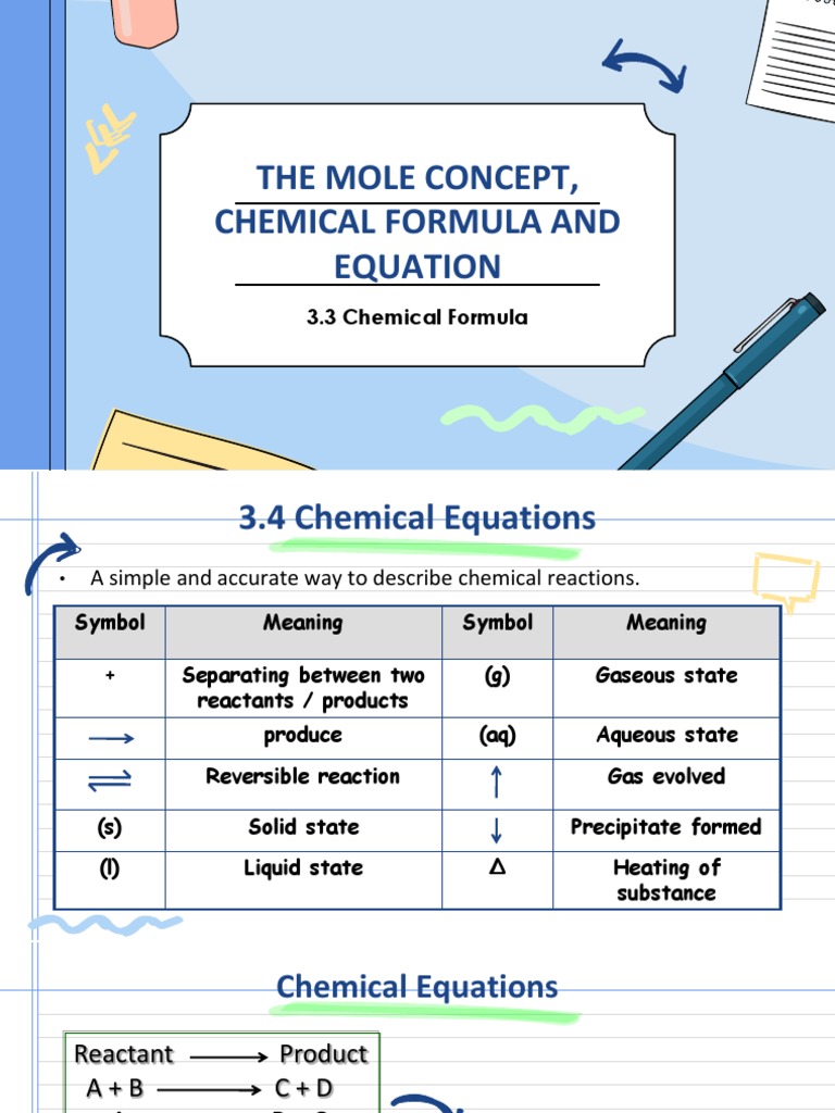 Understanding Chemical Equations and Moles | PDF | Mole (Unit) | Ammonia