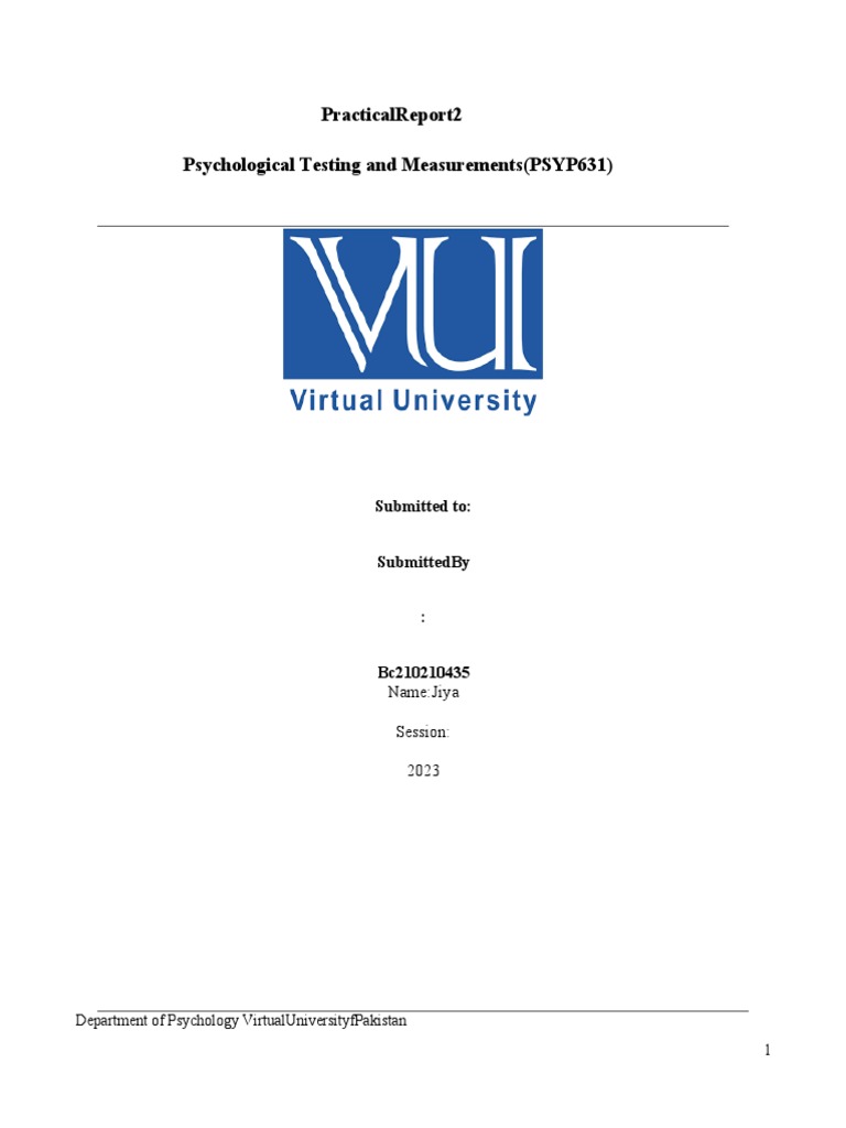 PSYP631 - Solution - Complete - Quantitative M Qualitative Analysis | PDF PSYP631 - Solution - Complete - Quantitative M Qualitative Analysis | PDF