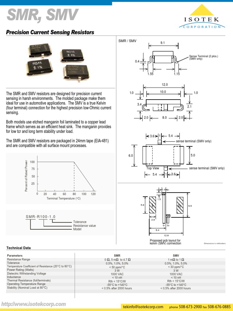 SMR SMV | PDF | Resistor | Electromagnetism