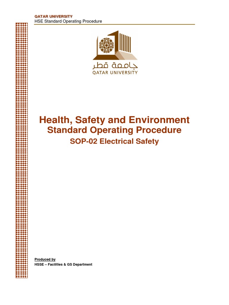 3-SOP02 - Electrical Safety Vers 1.1 | PDF | Electrical Connector ...