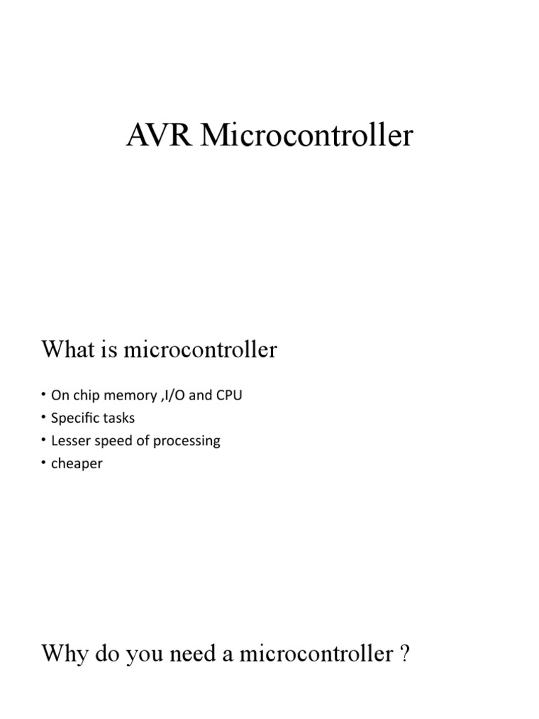 AVR Microcontroller | PDF | Microprocessor | Microcontroller