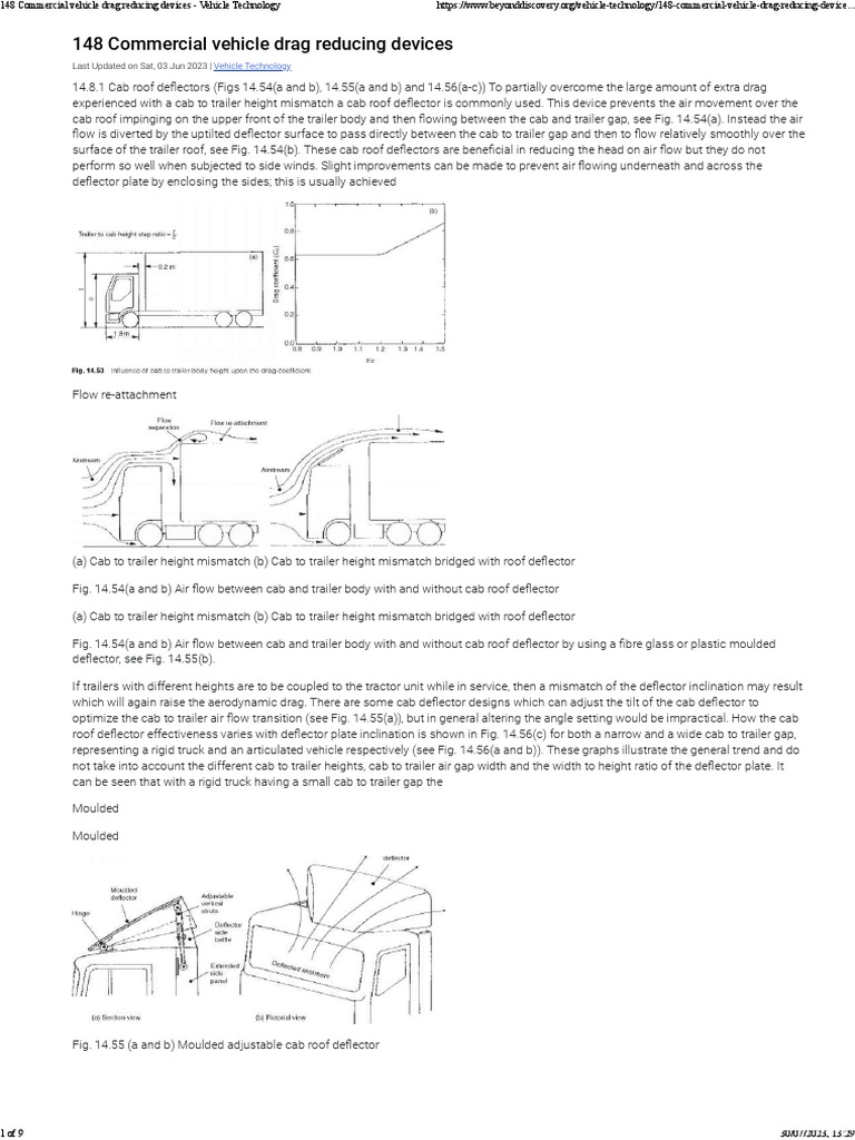 148 Commercial Vehicle Drag Reducing Devices - Vehicle Technology | PDF ...